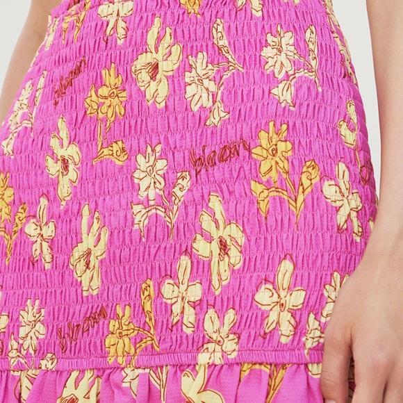 Cider | Skirts | Cider 2 Piece Co Ord Mini Skirt Set Pink Yellow Floral ...